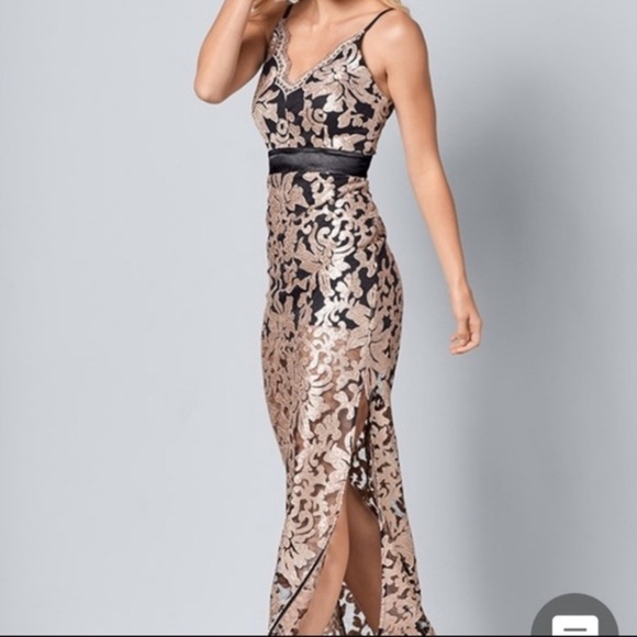 VENUS | Dresses | Beautiful Formal Black And Gold Dress Venus Brand ...